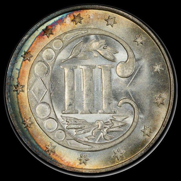 1865 3C Three Cent Silver Type 3 PCGS MS68 (CAC) AMAZING! | Legend ...